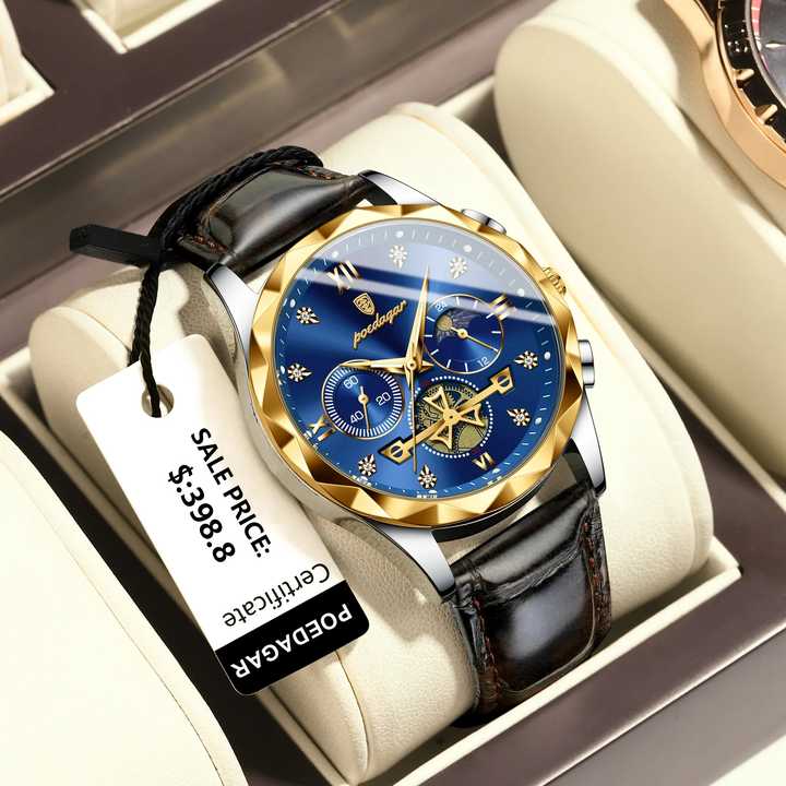 POEDAGAR 996 Luxury Business Man Wristwatch - Waterproof & Luminous