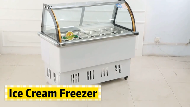 Commercial Gelato Ice Cream Mini Display Showcase