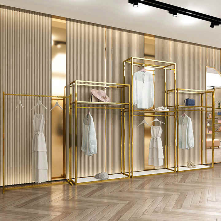High Quality Gold Display Shelf Furniture Stand Design