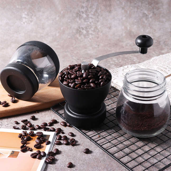 Manual Coffee Bean Grinder With Ceramic Burr, Hand Coffee Grinder Mill ...