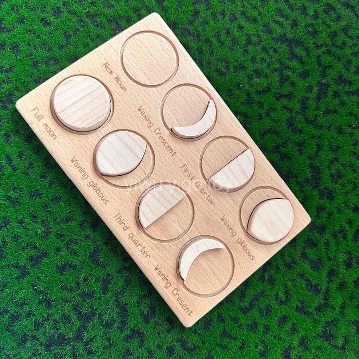 Phases of the Moon Puzzle - Montessori Toy - Educational Puzzle - a ...