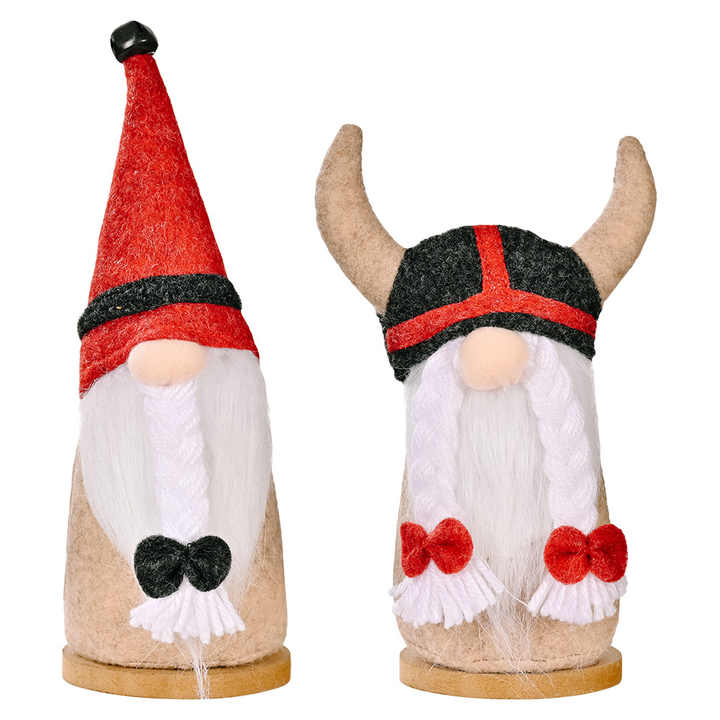 Creative Hexagon Pirate Faceless Doll with Cowhorn and Bell Viking ...