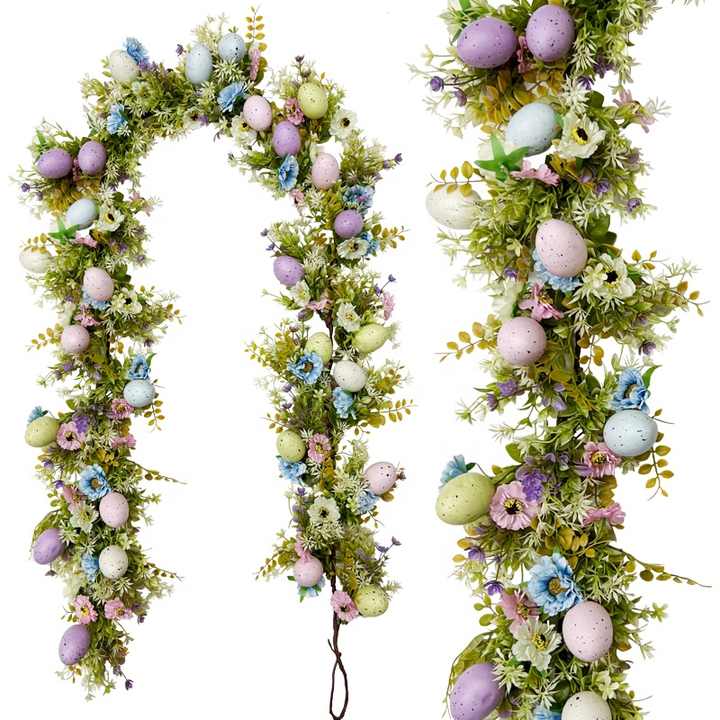 Artificial Vines Easter Garlands Mixed Colorful Flowers Easter Garlands ...