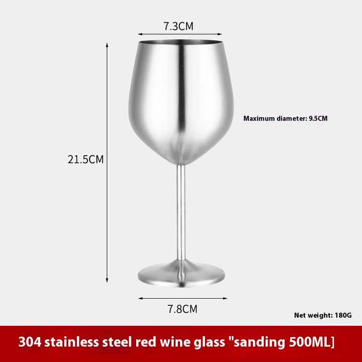 Luxurious Shatterproof Stainless Steel Wine Glass Goblets