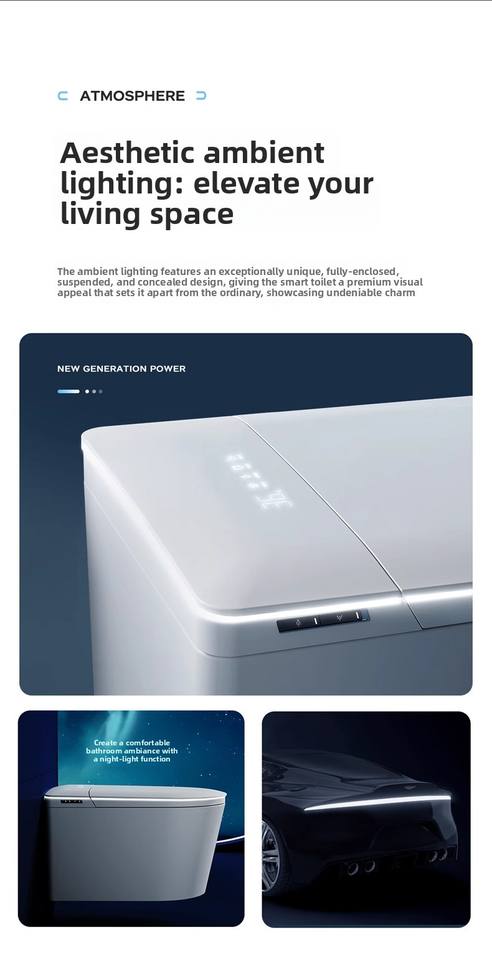 Smart Ceramic Wall-Hung Toilet Siphon Drainage Concealed Fragrance ...