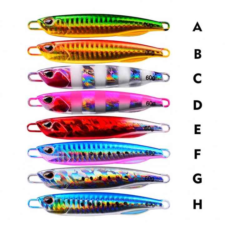Metal Jig Spoon 10g 15g 20g 30g 40g 50g 60g Shore Casting Jigging Bass Lure Saltwater Artificial ...