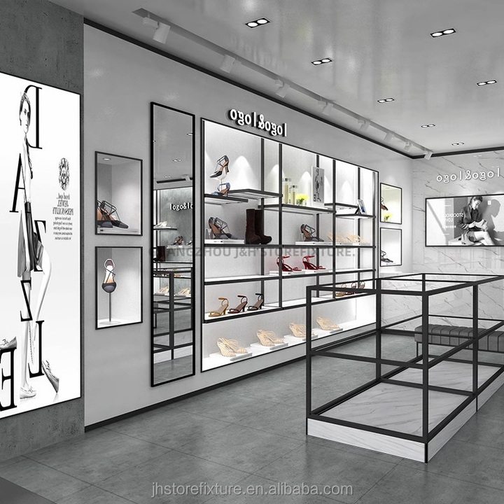 Customizable Shoe Store Display - Modern & Durable Design