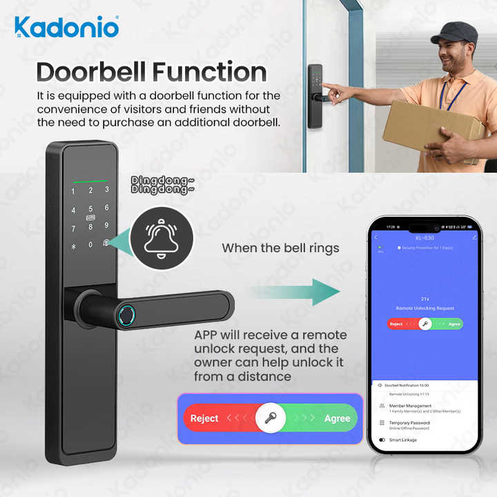 Kadonio Low Price Electronic Front Door Lock - Smart & Secure