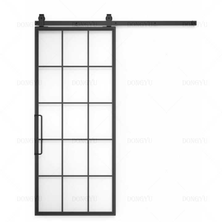 Steel Wrought Sliding Slim Narrow Frame Aluminum Barn Doors for Storage ...