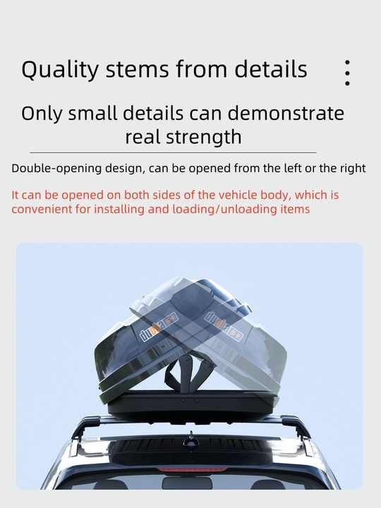 Large Capacity Car Roof Box - Dual-Sided Opening & Lockable