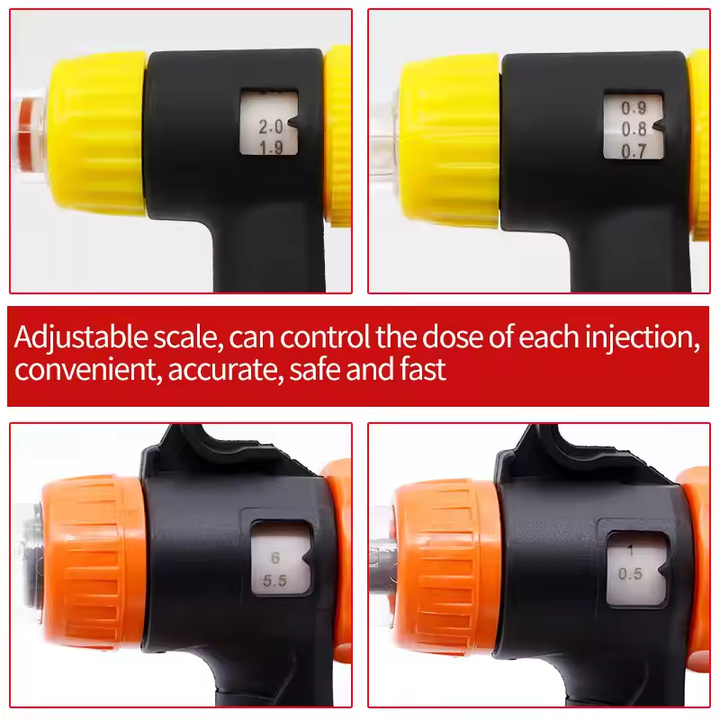 Automatic Veterinary Syringe 2ml 6ml Adjustable Plastic Steel Injection ...