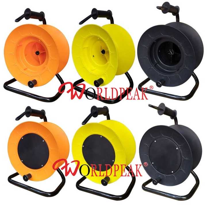 Plastic Drum - Empty Coaxial Cable Reel with 4 Sockets