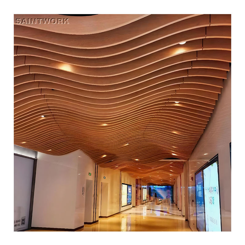 Modern 3D Wavy Aluminum Ceiling Panels for Hotels & Halls - Fireproof ...