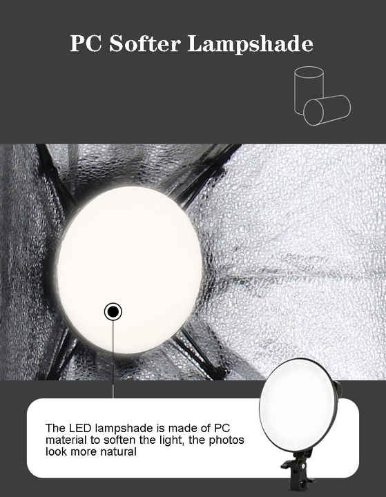 50W 5500K Circular LED Softbox Light - for Photography, Video Shooting ...