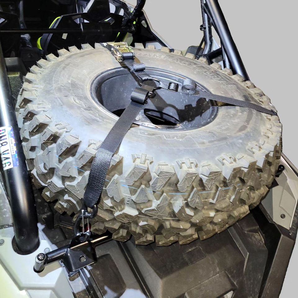 Fully Customized Y Way Strap 3-Point Spare Tire Tie Down Heavy Duty ...