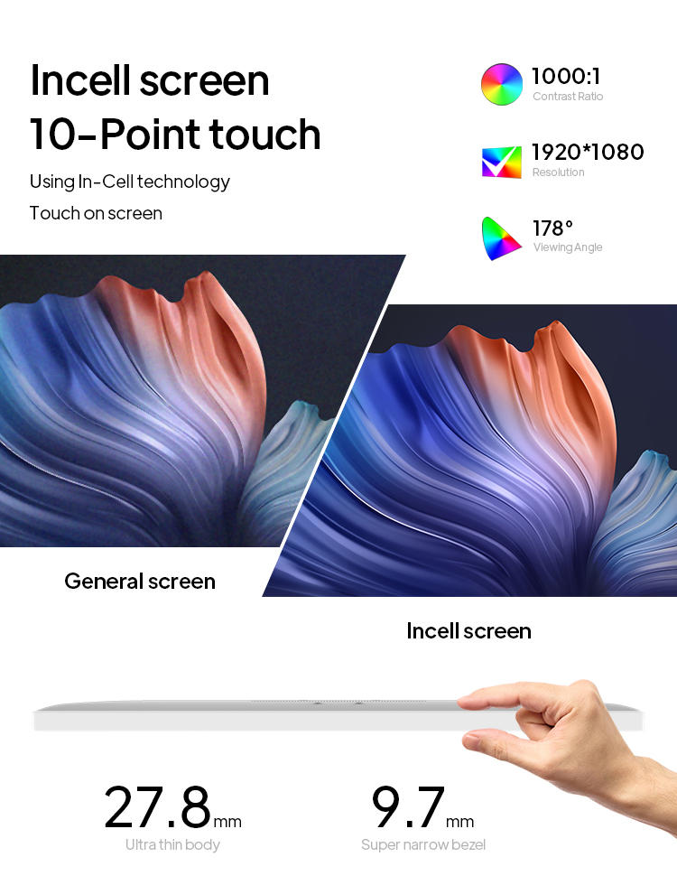 ELC SW2493T 24 Inch RK3399 Android 12 Stanbyme Touch Screen System with Stand and Battery ...