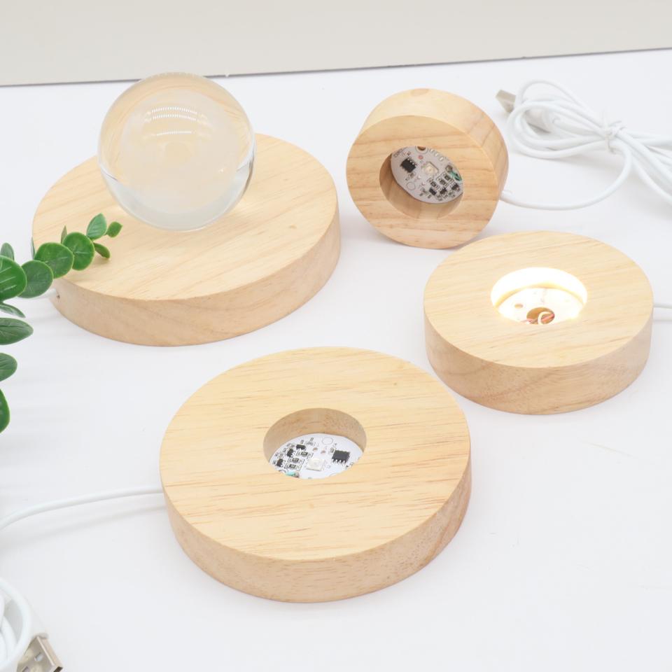 2026 Popular RGB LED Crystal Lamp Base Colorful LED Light Luminous ...