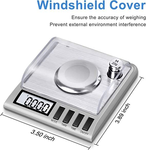 0.001g Accuracy Jewelry Scale 20g 30g 50g Pocket Digital Display ...