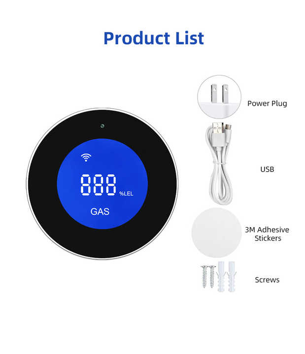 Smart LNG Gas Leak Detector with APP Control for Home Security