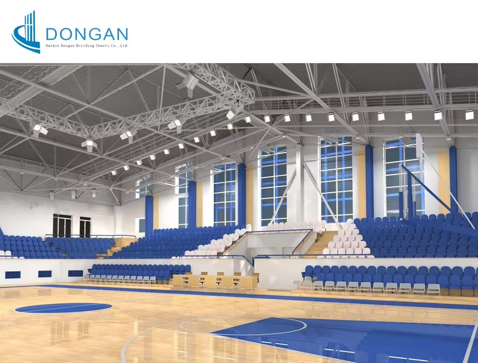 Prefabricated Steel Structure Stadium Building, Custom Design, Wind and ...