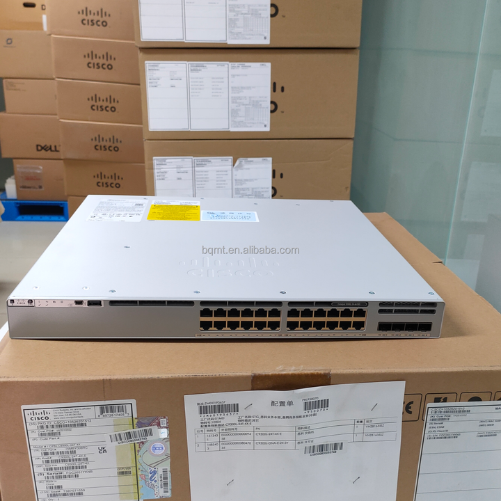 Cisco 9300 Series C9300-24T-E Managed Gigabit Network Switch with 24 Ports POE and VLAN ...