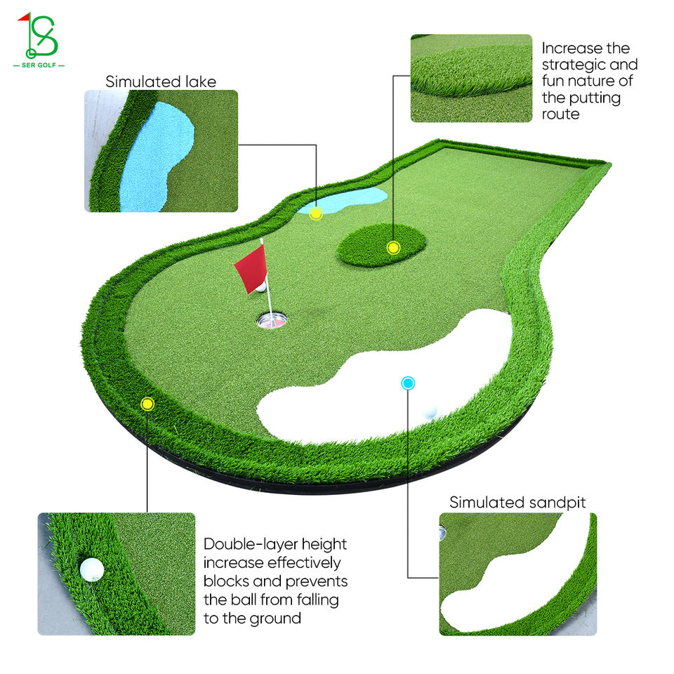 Custom Portable Golf Putting Green - 18 Hole Mini Course