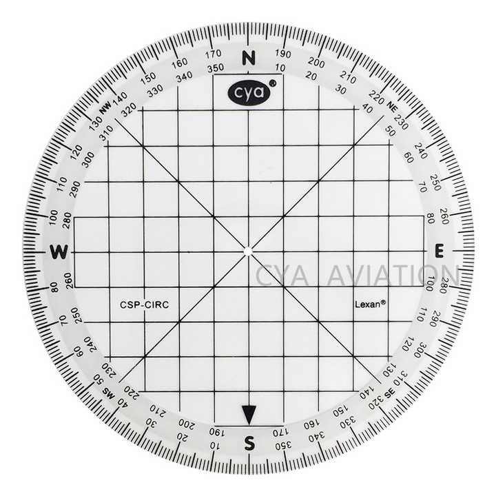 Circular Protractor for Pilots - Precision Navigation