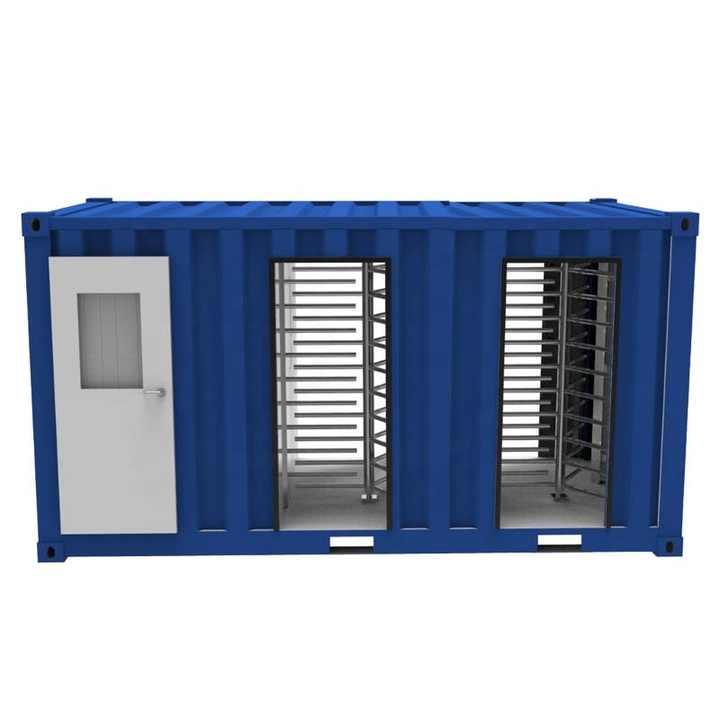 Full Height Turnstile in 20ft Container - Secure & Convenient