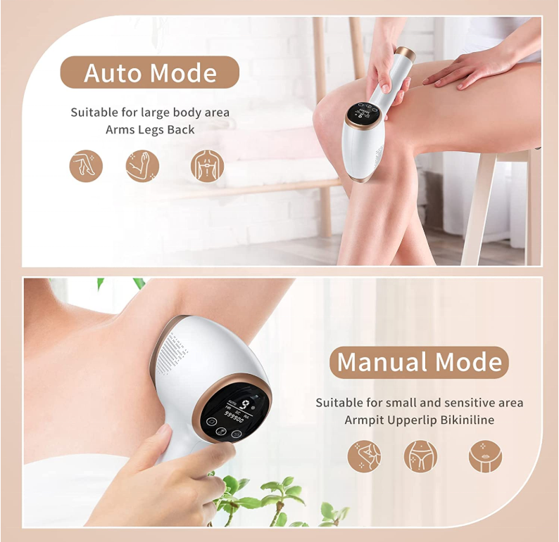 Sapphire Ice Cooling IPL Laser Hair Removal Facial Epilator