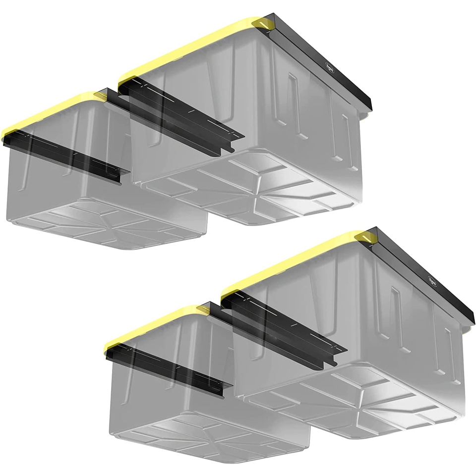 Overhead Ceiling Bin Storage Rack - Efficient Garage Organizer