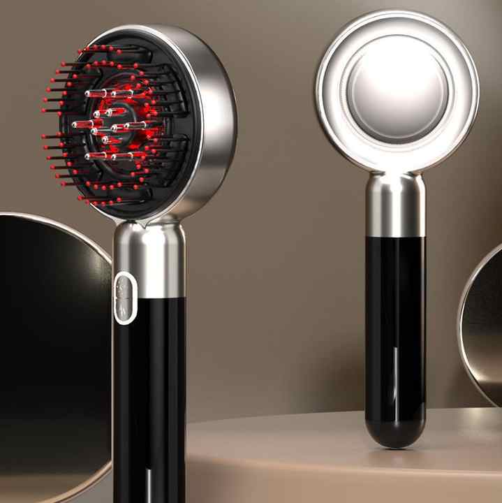 High Frequency Vibration Hair Growth Scalp Massager Brush Red Light ...