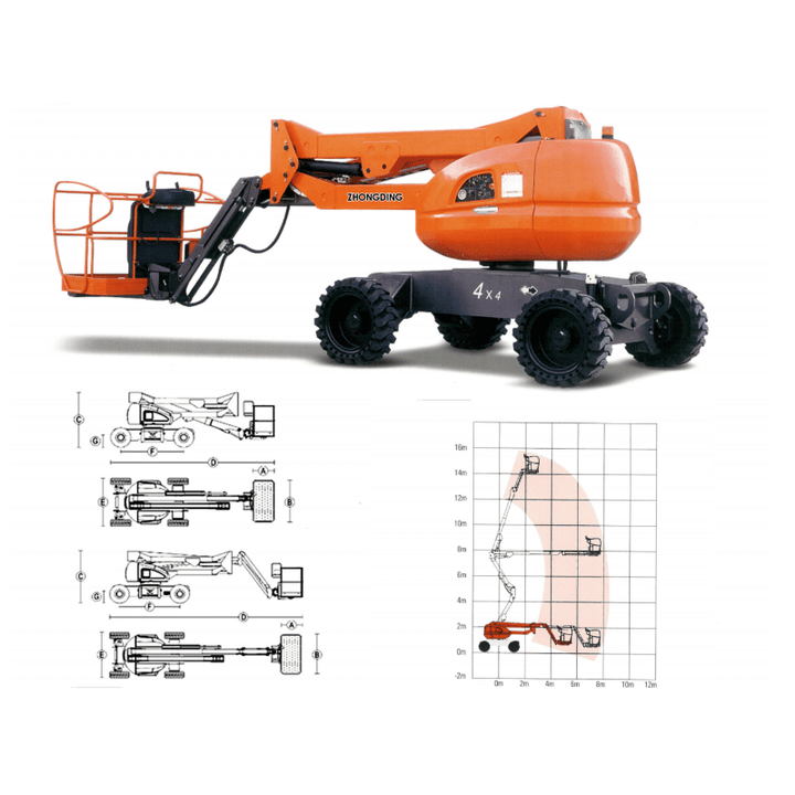 Remote Control Aerial Boom Lift 14m 15m 16m 20m 25m 30m 36m Articulated ...