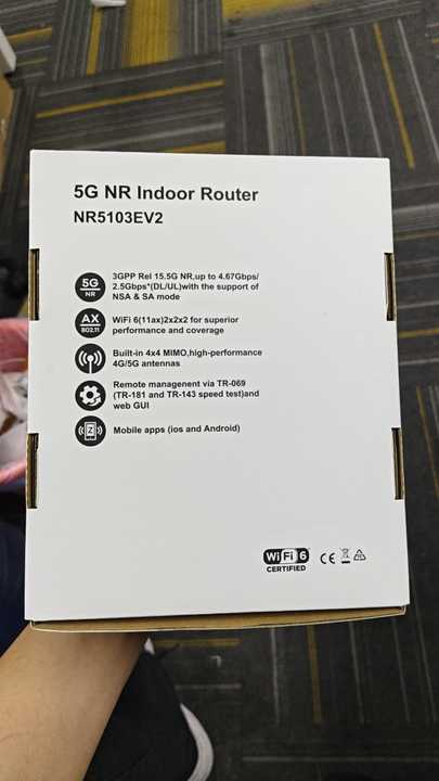 解锁ZYXEL NR5103EV2 5G NR室内路由器4.7gbps WiFi6 5g集线器2xRJ45 1xUSB 2.0 2个TS9端口 ...