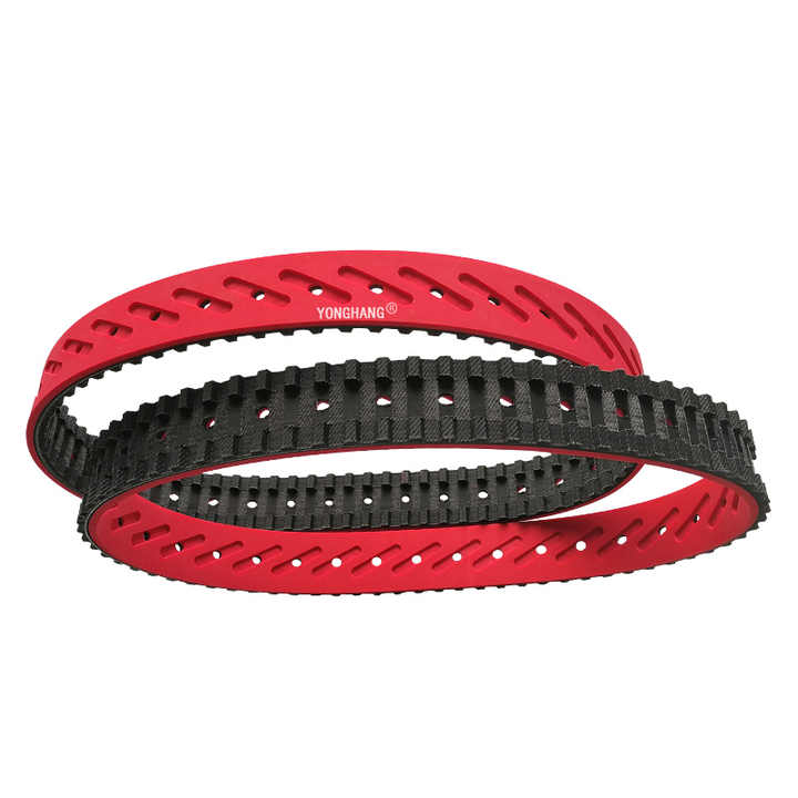 Timing Belt with Red Rubber Coated Cable Packing Machine Belt