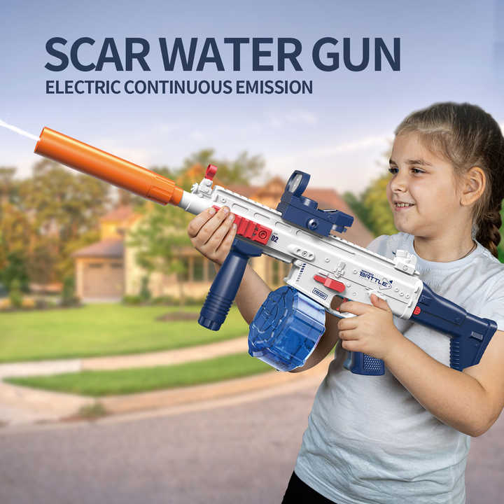 Plastic Portable Powerful Outdoor Shooting Electric Gun Kids