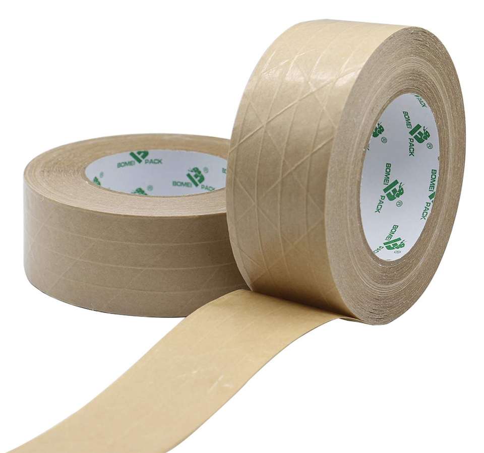 Kraft Paper Water Activated Adhesive Single Sided Tape Environmentally ...
