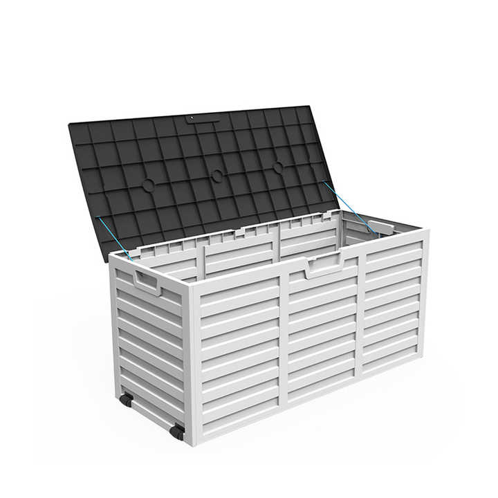 Durable Outdoor Storage - Weatherproof Plastic Box with Wheels