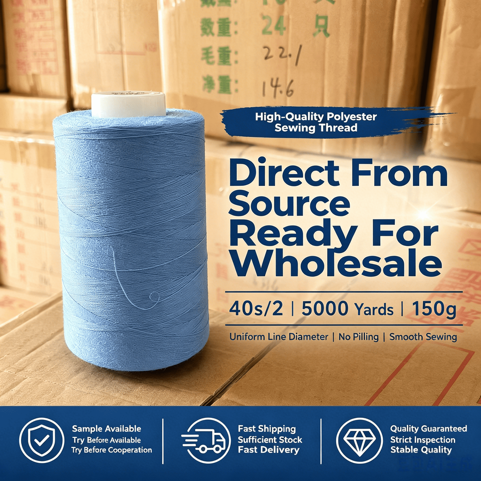 Factory Ready Stock 40s/2 Polyester Sewing Thread 5000Yards 150g ...