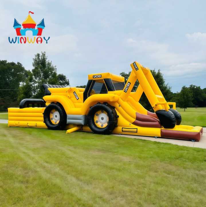 Excavator - Themed Inflatable Obstacle Course with Slide for Carnival ...