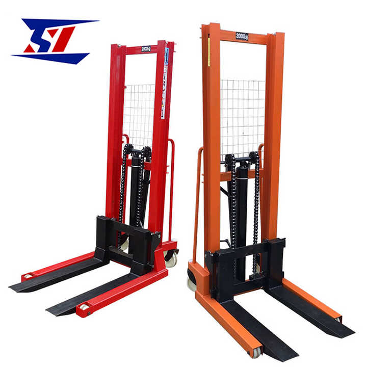 Factory Customized High Quality Adjustable Forks Manual Stacker Heavy ...
