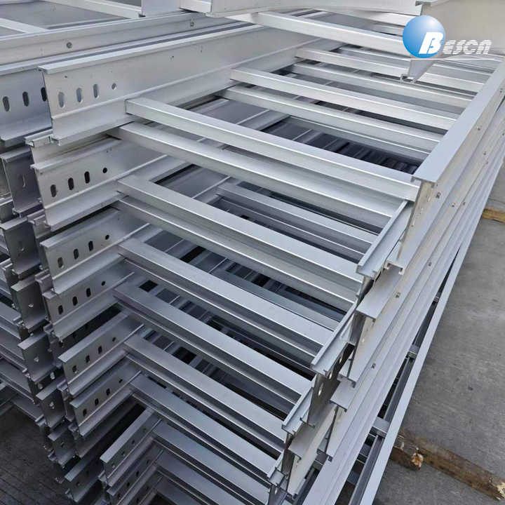 NEMA Standard 14" Wide Aluminum Cable Ladder 12'' Rung Spacing Cable ...