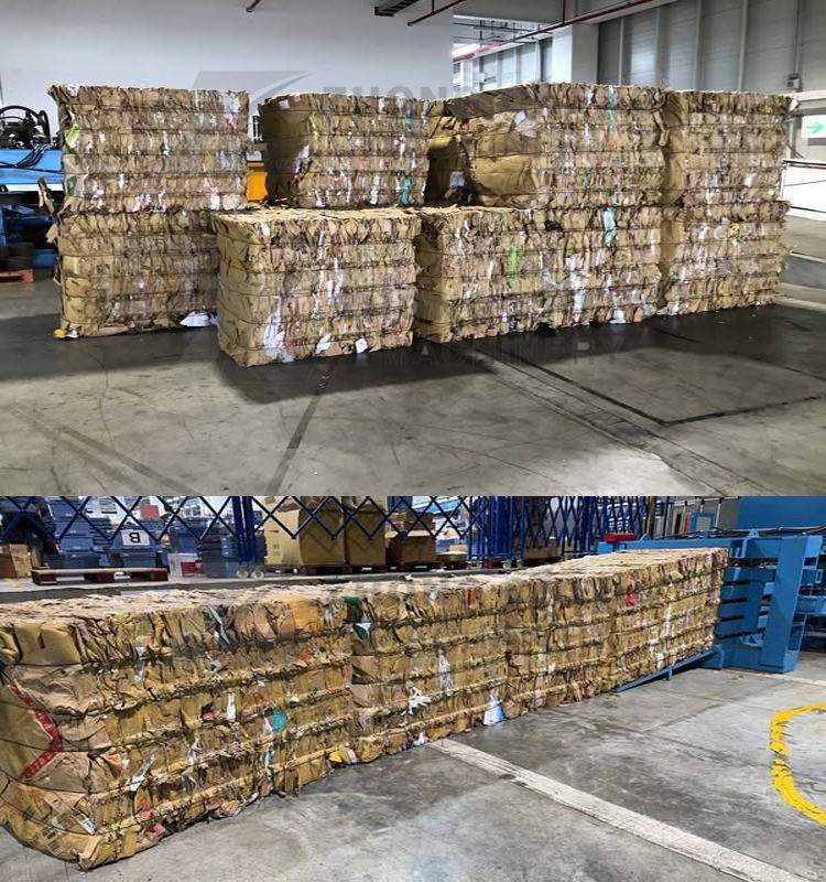 Recycling Cardboard Materials Horizontal Waster Paper Baling Machine ...