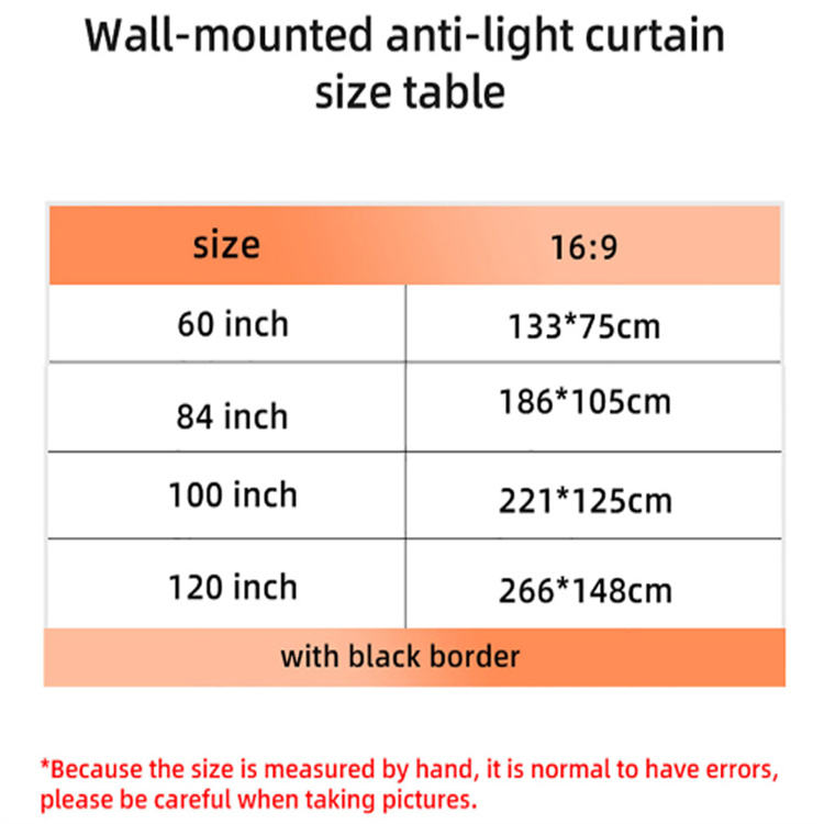 60-120inch Wall Mounted Projector Screen - Lejiada ALR