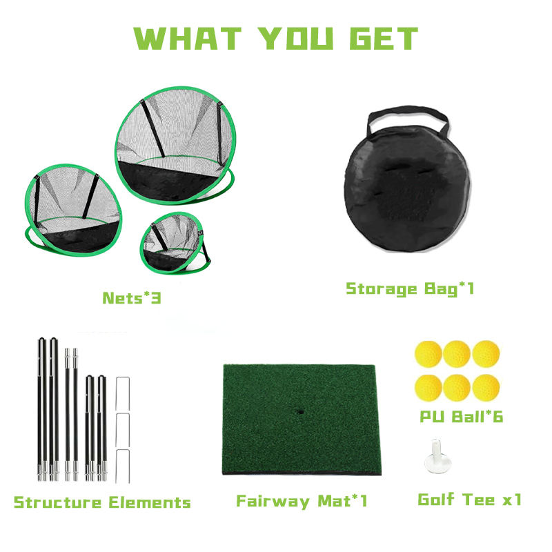 Pop Up Golf Chipping Net For Backyard Practice Foldable Training