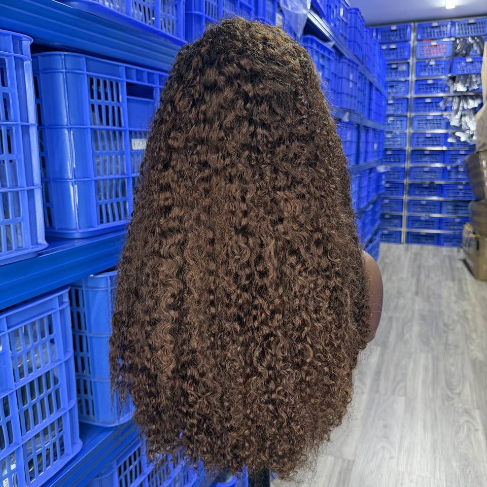 Pixie Curly 250 Density Wig Raw Vietnamese Hair Unprocessed Burgundy ...