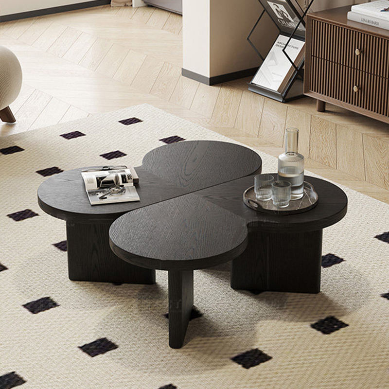 Black Minimalist Style Coffee Table Creative Designer butterfly Shaped ...