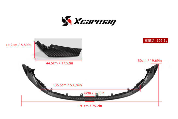 CSL Front Lip Front Bumper Lip 2020+ Style Dry Carbon Fiber for BMW M3 ...