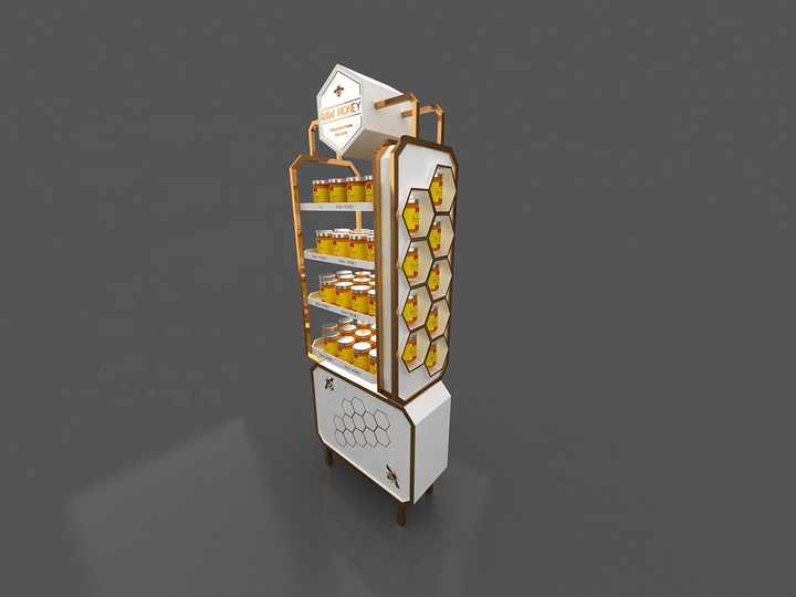 Honey Display Ideas - Stylish Retail Food Floor Stands
