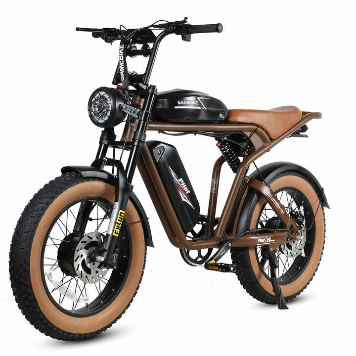 SAMEBIKE 2000W 48V 32Ah Dual batteries Dual Motors Full Suspension Fat ...