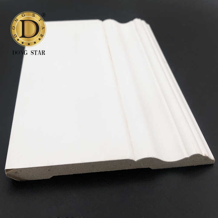 White Step Bevel Primed MDF Baseboard MDF Pine Casing Mouldings ...